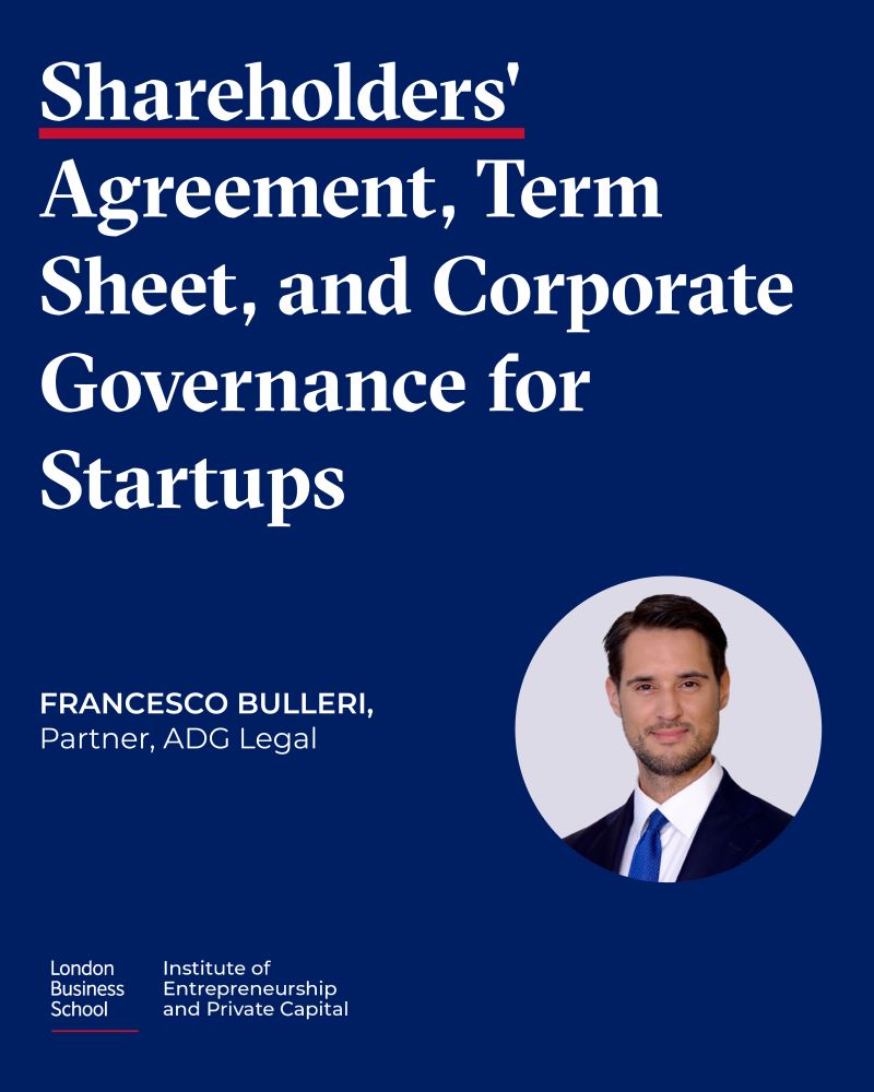 LBS MENA Startup Competition: Shareholders' Agreement, Term Sheet, and ...